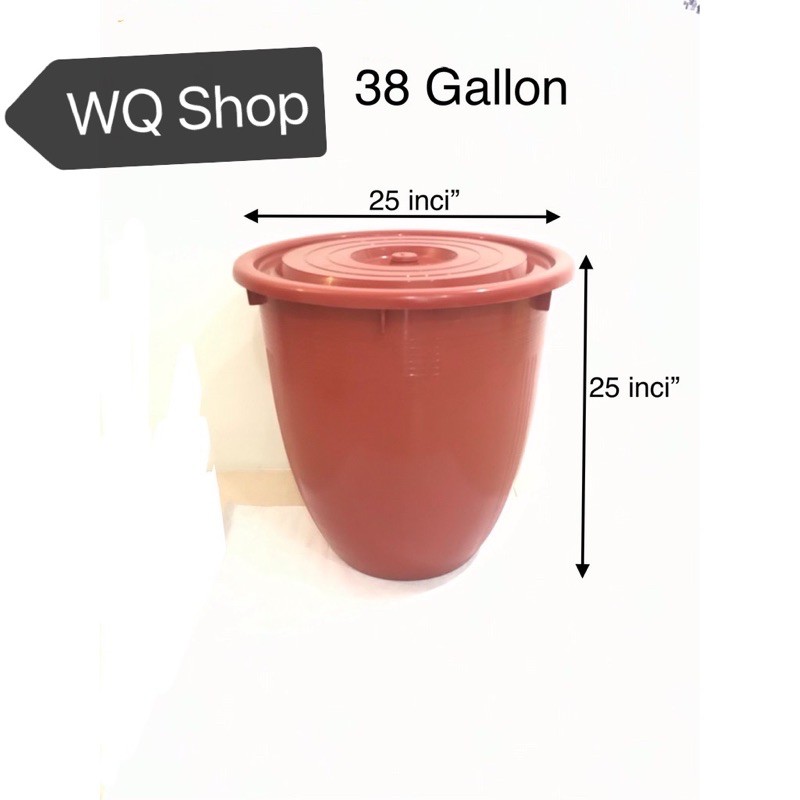 38 Gallon Water Tub /Kolam Air 38 Gallon/Tong Mandi /Tong Plastik ...