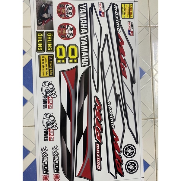 Mio maximo red and white removable sticker, black car sticker, free ...