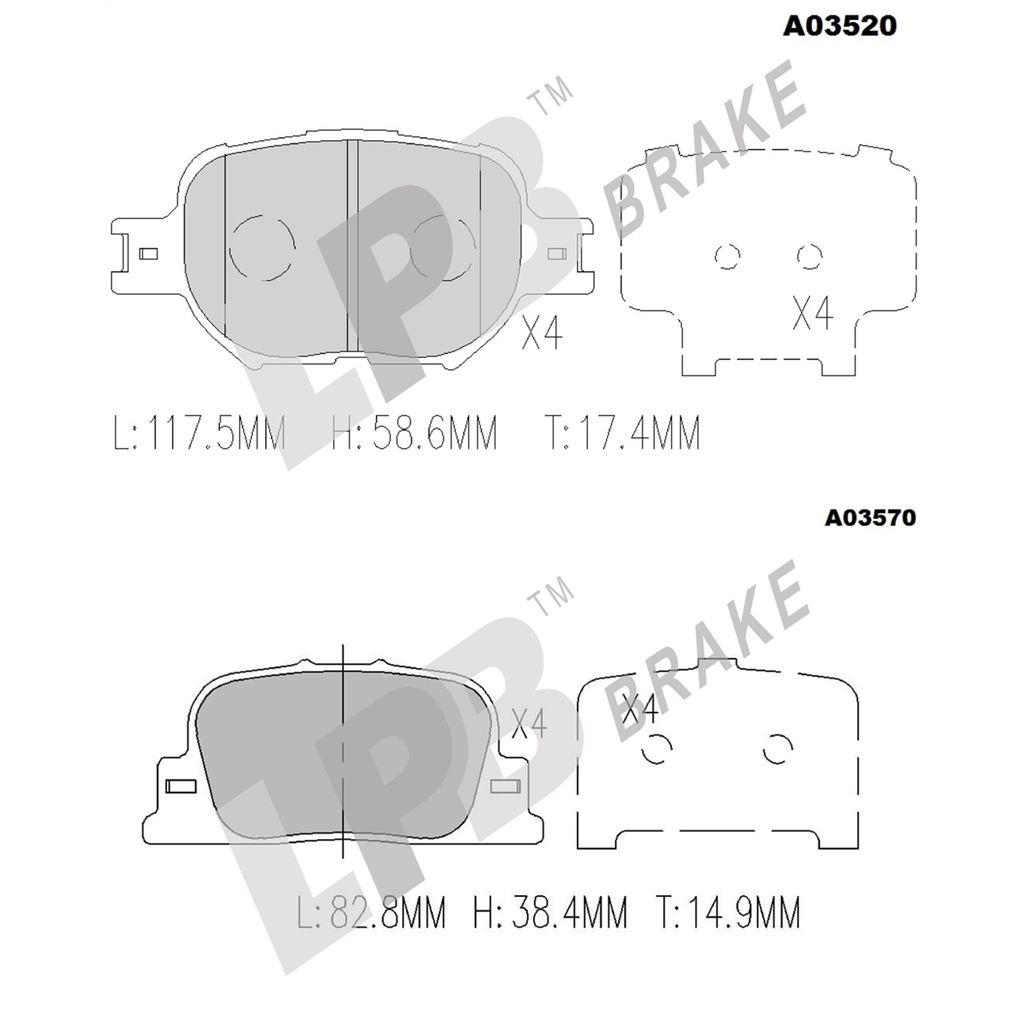 (FRONT/REAR) Toyota Caldina ZZT241 AZT241 AZT246 LPB Disc Brake Pad | Shopee Malaysia