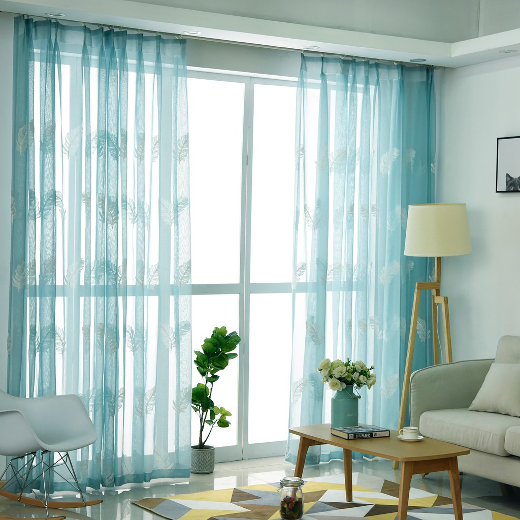 LANGSIR SULAM CANTIK / Jacquard Sheer Voile Day Curtain Living Room ...