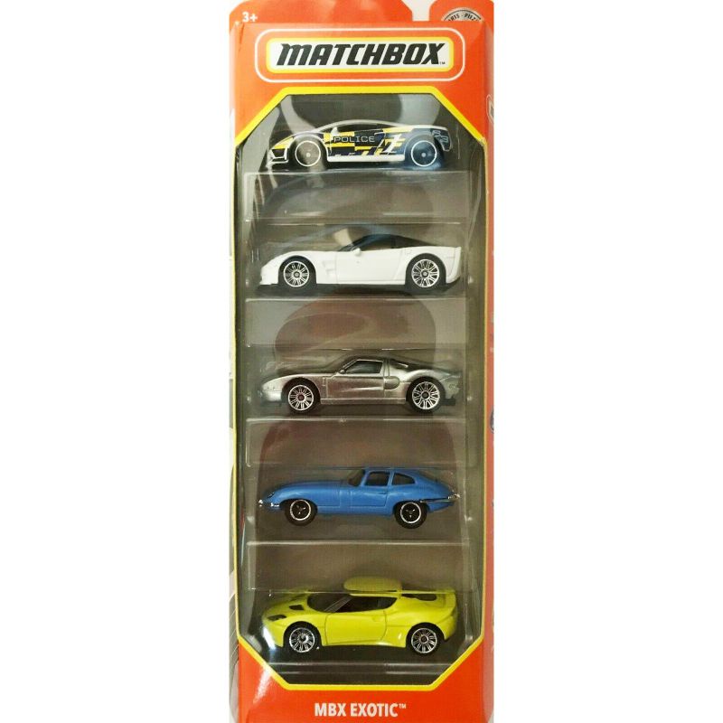 Matchbox MBX Exotic 5-pack set (Lotus Evora, Chevy Corvette, Ford GT ...