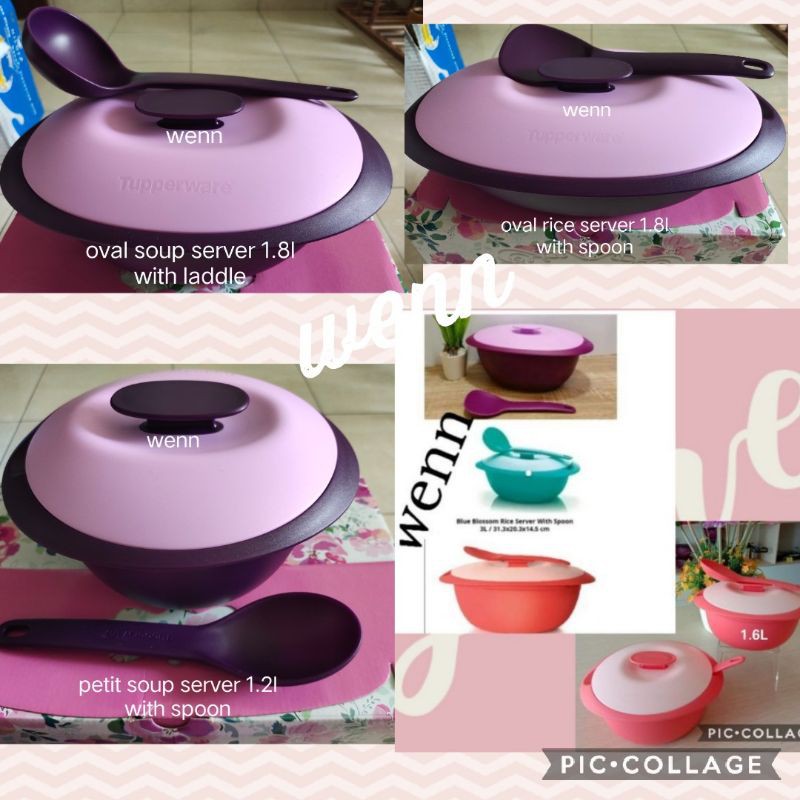 Tupperware blossom serving. Tupperware rices server with spoon | Shopee ...