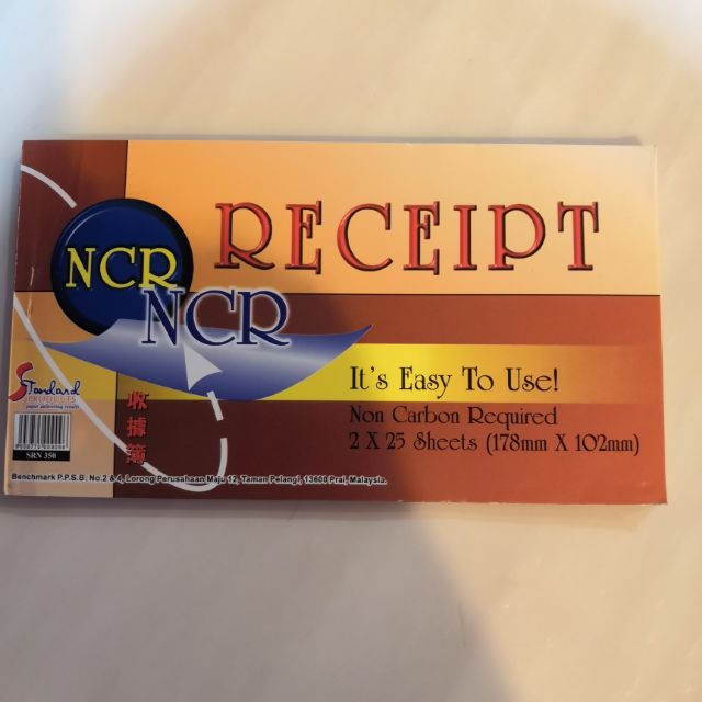 receipt book ncr 2x25sheet | Shopee Malaysia