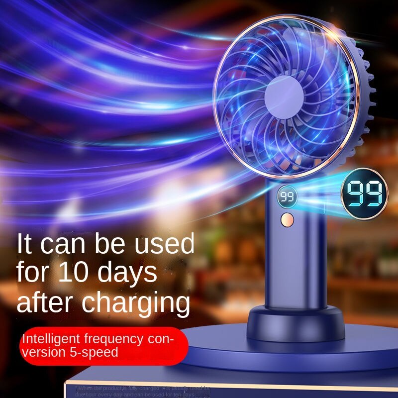 Spot cod 10000mah handheld fan mini fan brushless motor super long ...