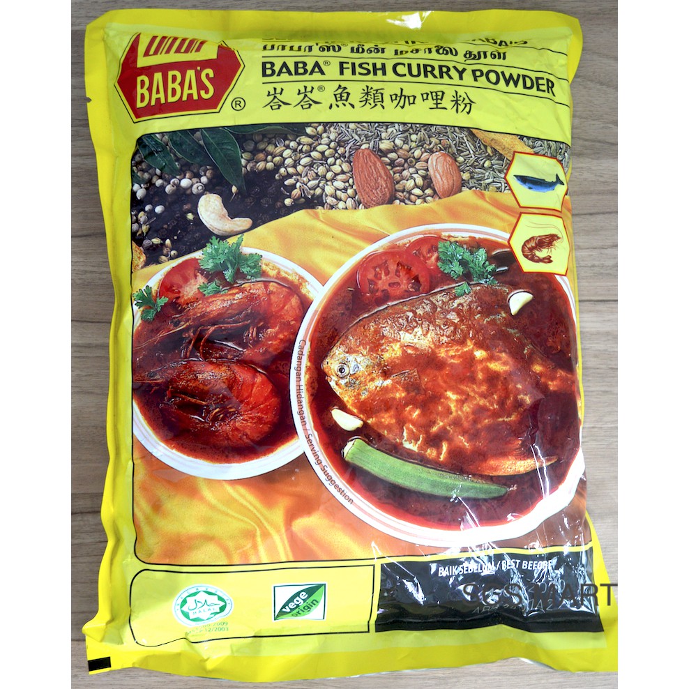 BABA Fish Curry Powder 1KG 峇峇鱼类咖喱粉 Serbuk Kari Ikan BABA'S | Shopee ...
