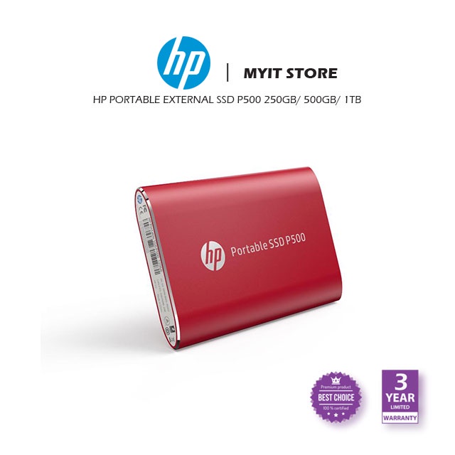 HP Portable External SSD P500 250GB/ 500GB/ 1TB【3 Years Warranty by HP ...