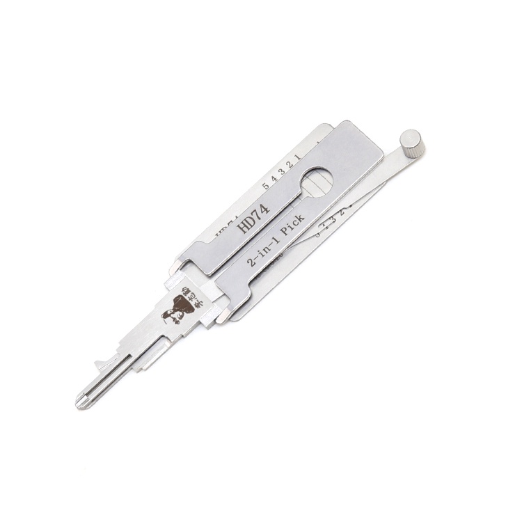 Original 2 in 1 Lishi Pick Tool HD74 Motorcycle Flat Milling Opening ...