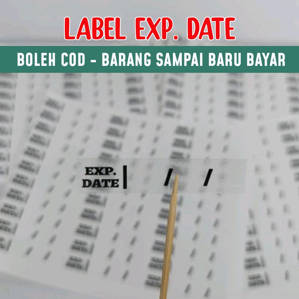 Sticker Expired Date / Tarikh Luput Transparent Saiz 1cm x 5cm | Shopee ...