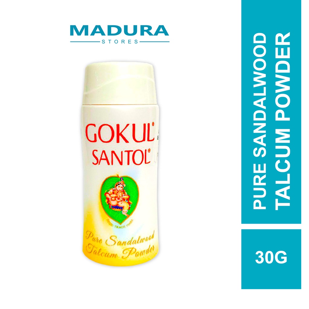 Gokul Santol Pure Sandalwood Talcum Powder 30g (Bedak Talkum) | Shopee ...