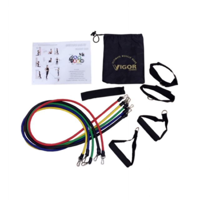 Resistance Band Muscle Rope Full Set | Shopee Malaysia