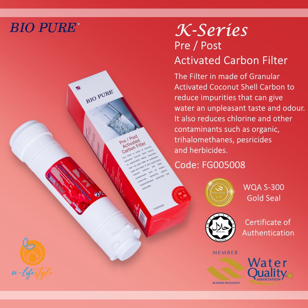 Water Filter for Bio Pure K, Ken and Ken Sigma series (Sediment, post ...