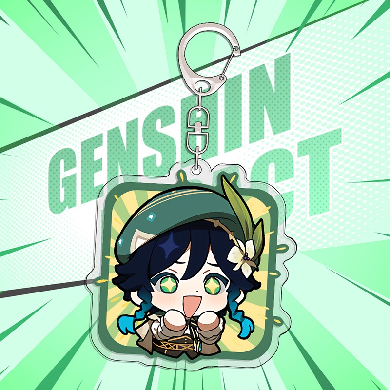 Genshin impact keychain cute style character expression keychain ...