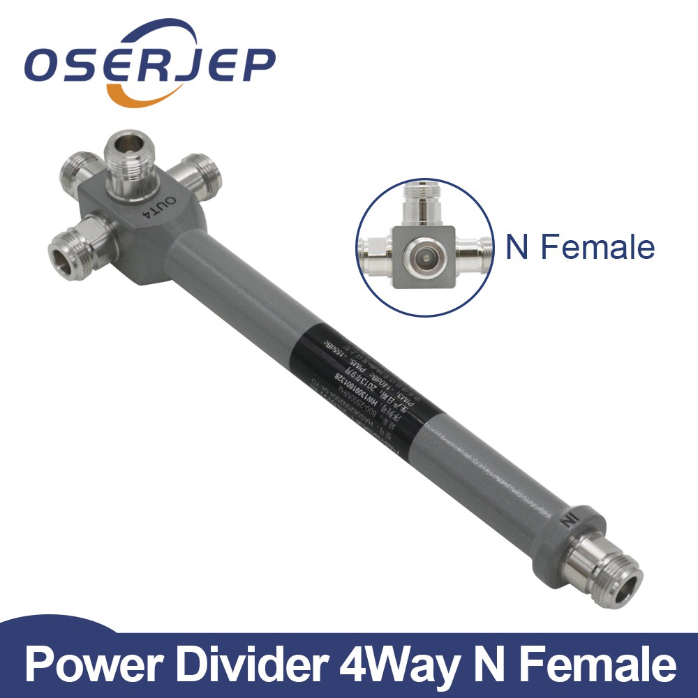 RF Splitter 4 Way Power Splitter 380-2500MHz N female Cavity Power ...