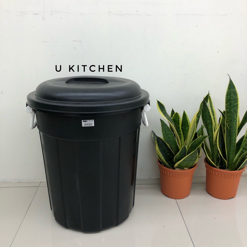 RAYACO V8120 V8150 12/15 Gallon Dustbin With Cover Am / Tong Sampah Hitam / Black Garbage Bin ...