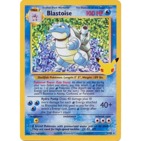 Pokemon tcg Blastoise - 2/102 - Holo Rare (Classic Collection ...