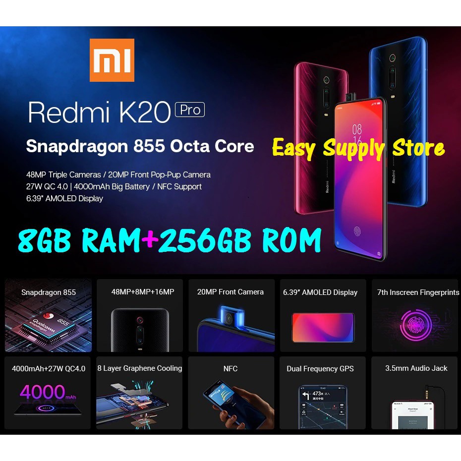 Xiaomi Redmi K20 Pro (8GB RAM+256GB ROM) Mi 9T Pro Global Version / Snapdragon 855 Processor ...