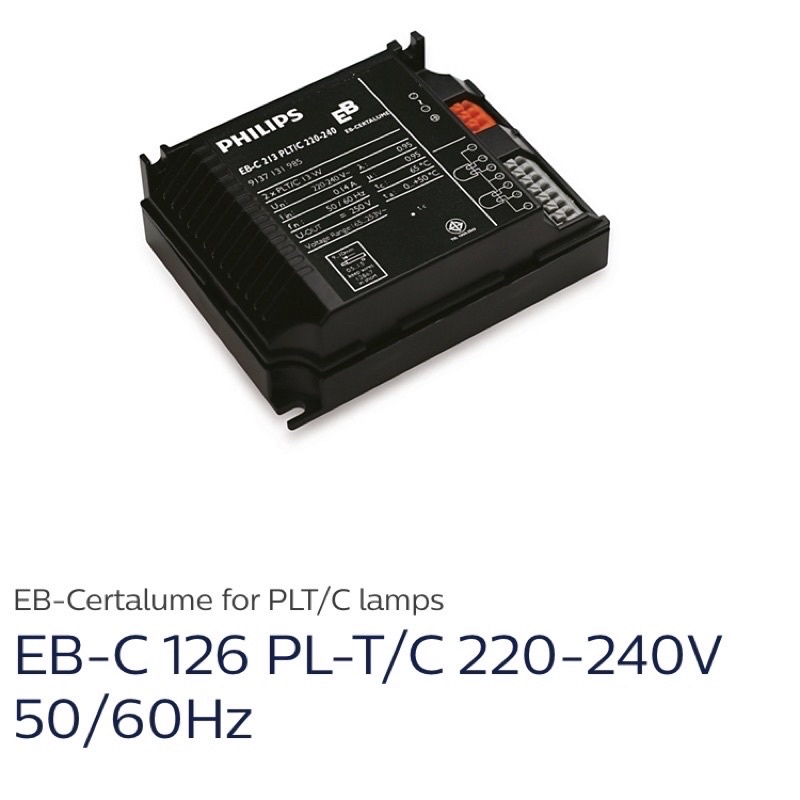 Ballast - PHILIPS EB-C 226 / 126 PLT/C 220-240V 50/60Hz electronic ...