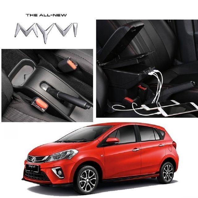 ⭐ Perodua Myvi 2018 Armrest Arm Rest Adjustable With 7 USB Port ...