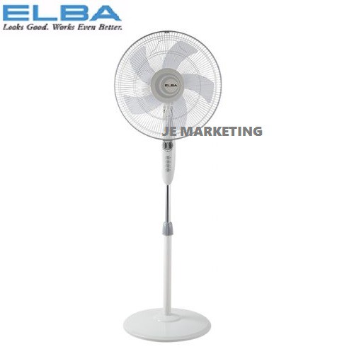 Elba Stand Fan With Timer 5 Blade (16") ESF-E1639TM(GR) | Shopee Malaysia