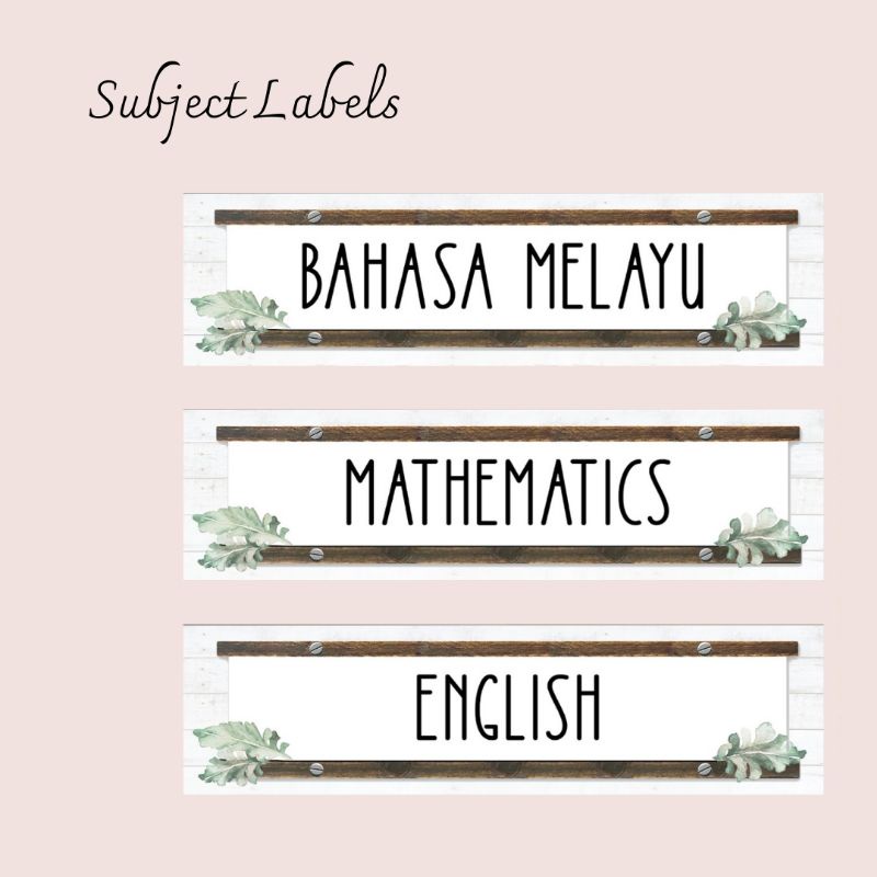 *SOFTCOPY* Label Subjek / Papan Kenyataan — HIASAN & KECERIAAN KELAS ...