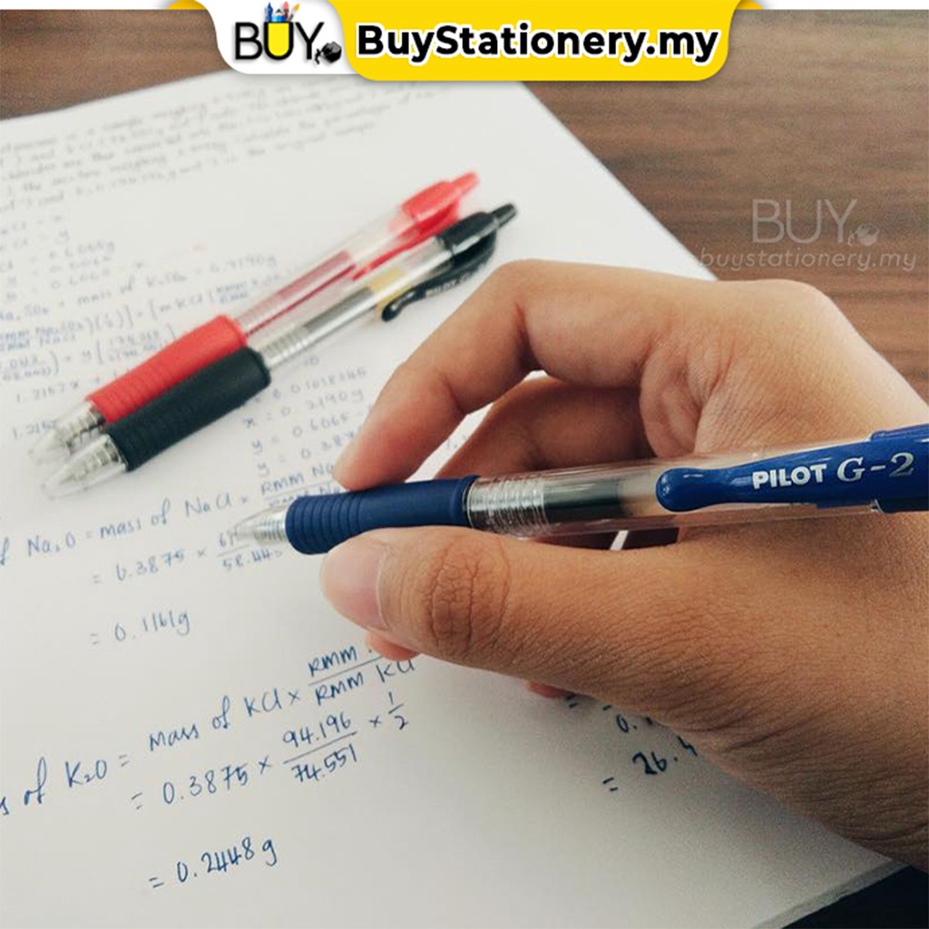 Pilot Pen G2 Gel Pen Hitam Blue Pen Red Pen 0.5 0.7 (1s/PCS) Signature ...