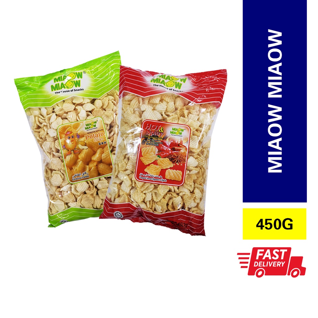 [450G] Miaow Miaow Potato Chips/Hot and Spicy Snacks妙妙香薯饼辣香料味酥 | Shopee ...