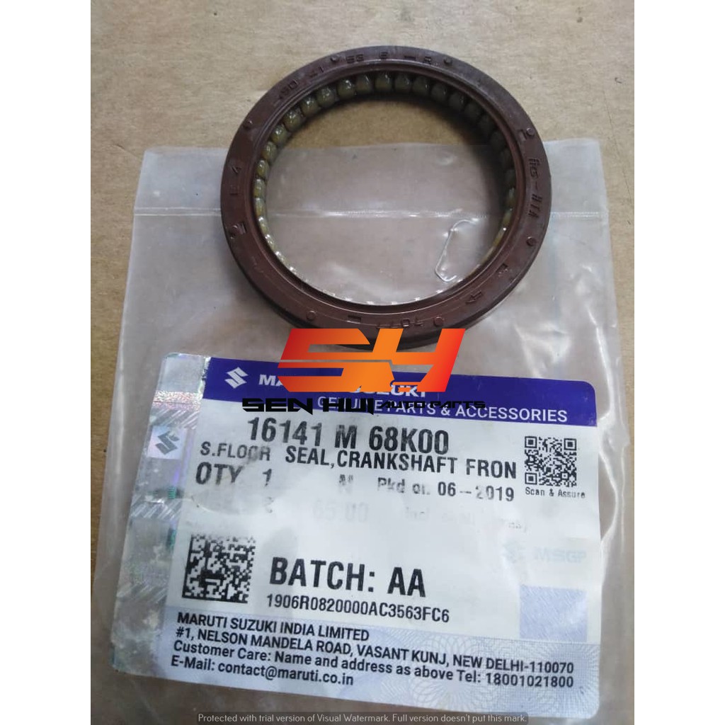 SUZUKI Swift / Alto / SX4 Timing Oil Seal 16141M68K00 Genuine Part ...