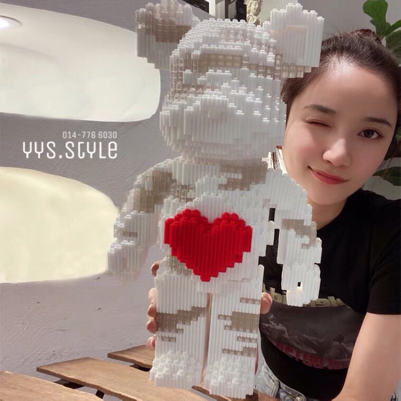 LED Bearbrick Building Blocks Micro Bricks Love Bear Nano Particles DIY ...
