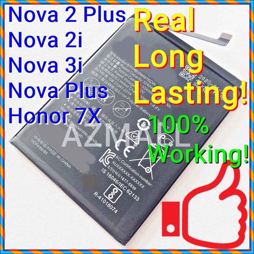 (3340mAh) NEW ORI /DNA Long Lasting Stable Battery HB356687ECW for HW Honor 7X Nova 2i 2 Plus 3i ...