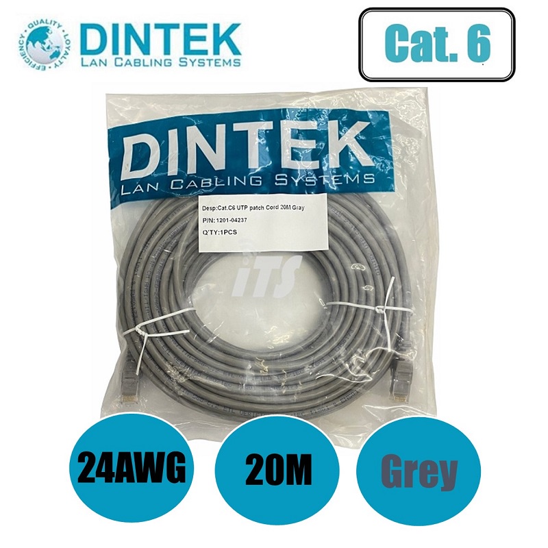 Dintek CAT.6 4Pair UTP Stranded RJ45 Patch Cord (1m/2m/3m/5m/10m/15m ...