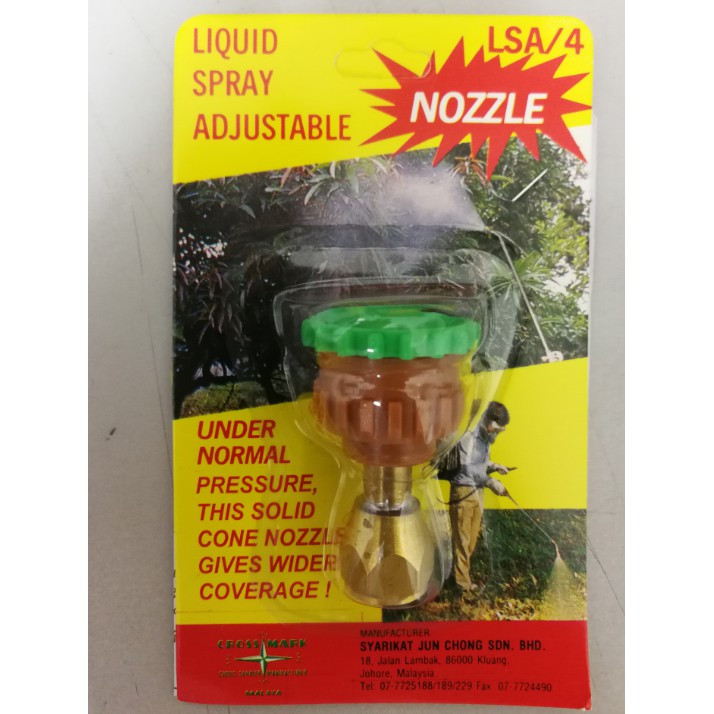 Knapsack Sprayer - NOZZLE LSA/4 Liquid Spray Adjustable | Shopee Malaysia