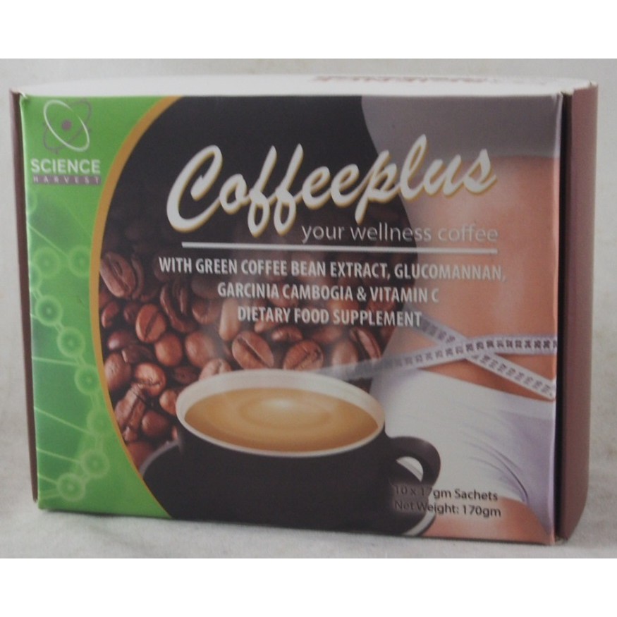 Science Harvest Coffee Plus Green Coffee Bean 17g x10 sachet | Shopee ...