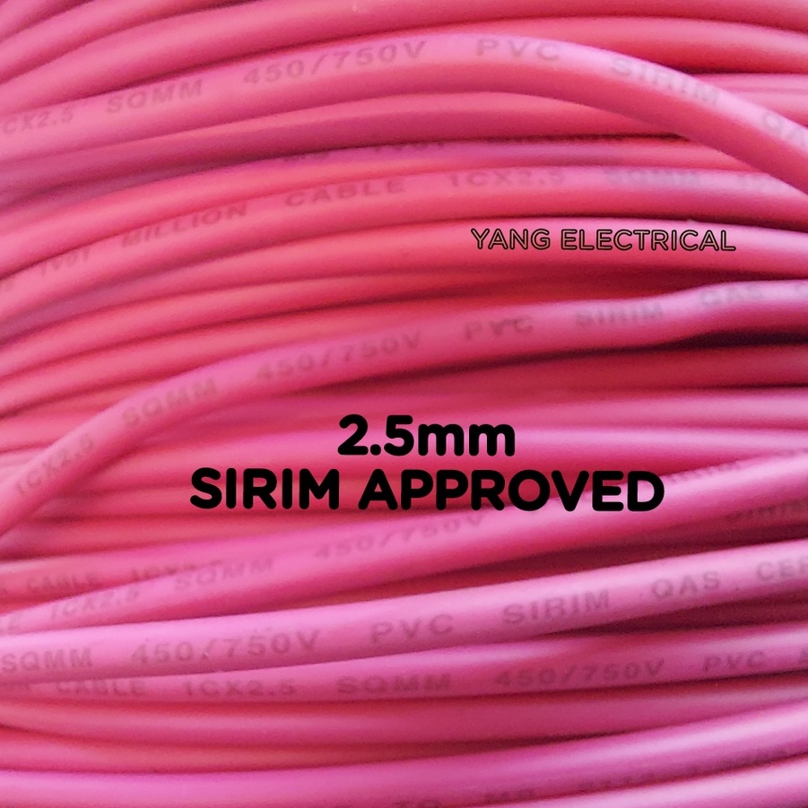 LOOSE CUT By Meter~100% SIRIM Pure Copper VTRON PVC Cable 1.5mm/2.5mm ...