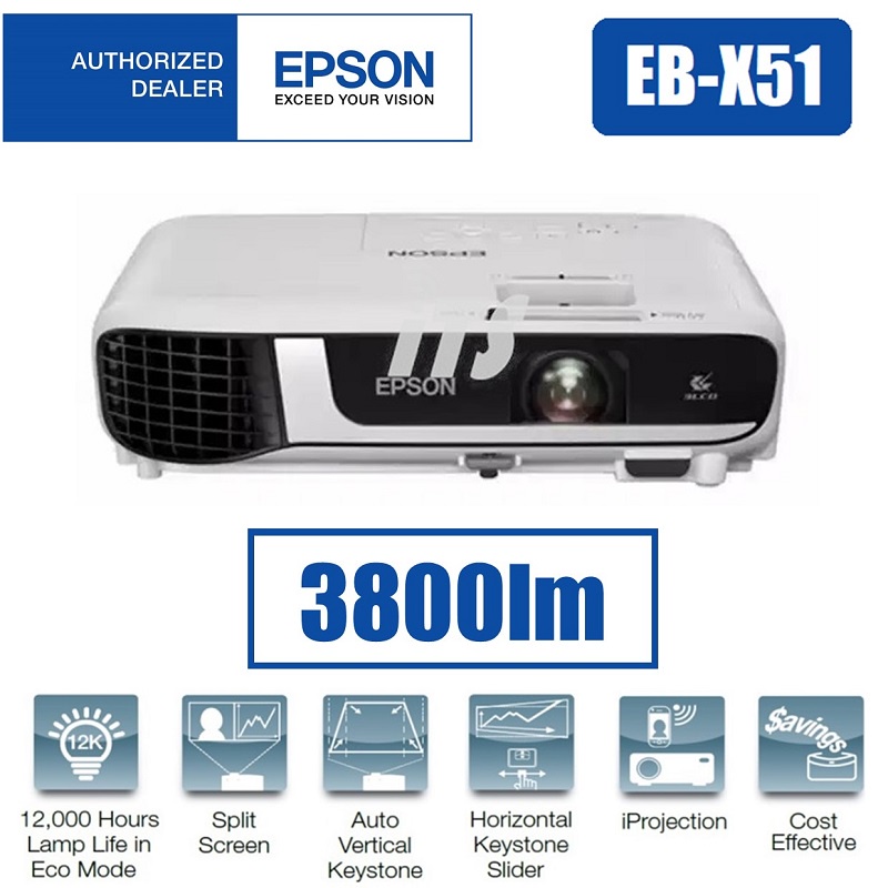 Epson EB-X51 XGA 3LCD Projector (3,800 lm) | Shopee Malaysia