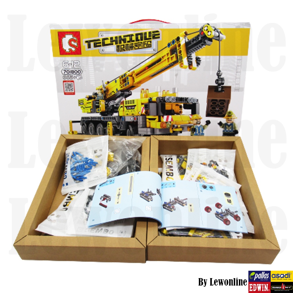 Mobile Crane Blocks Set Mini Truck Model Building Blocks Toys Gift ...