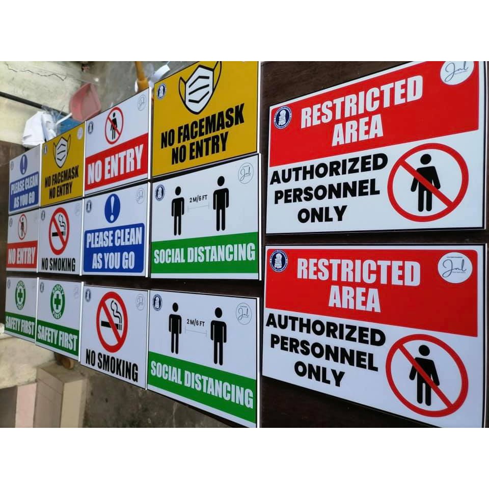 Establishment / Office / Workplace Warning Signages | Sintraboard and ...