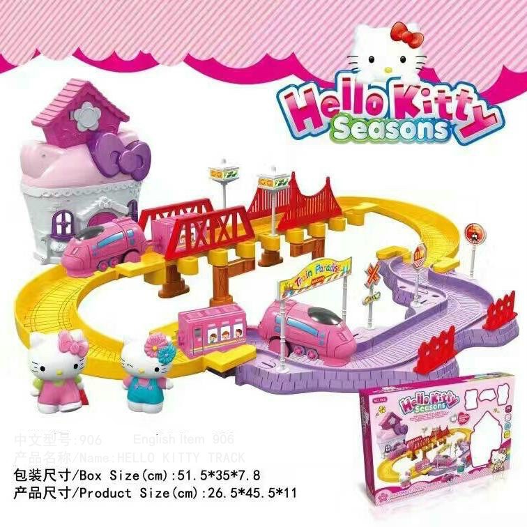 Hello Kitty Electric Track Assembly Train 35pcs Toy 906 | Shopee Malaysia