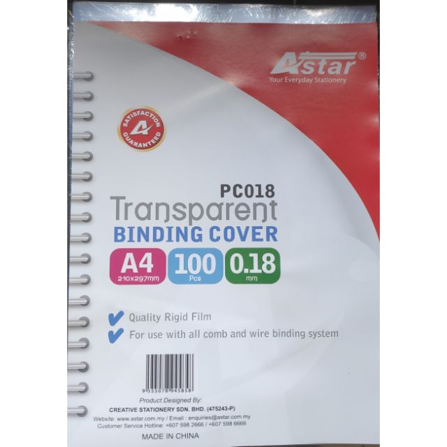 A4 Transparent Binding Sheets Rigid Sheets | Shopee Malaysia