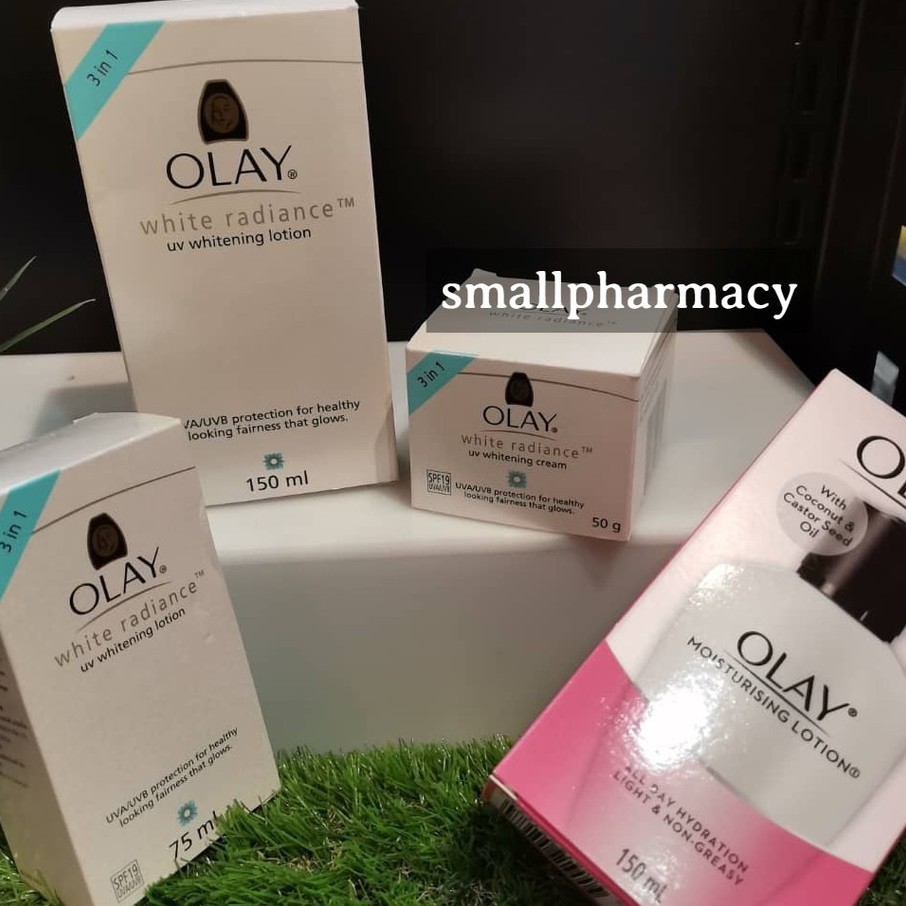 OLAY MOISTURIZING LOTION 150ml /RADIANCE UV WHITENING LOTION SPF19 75ml ...