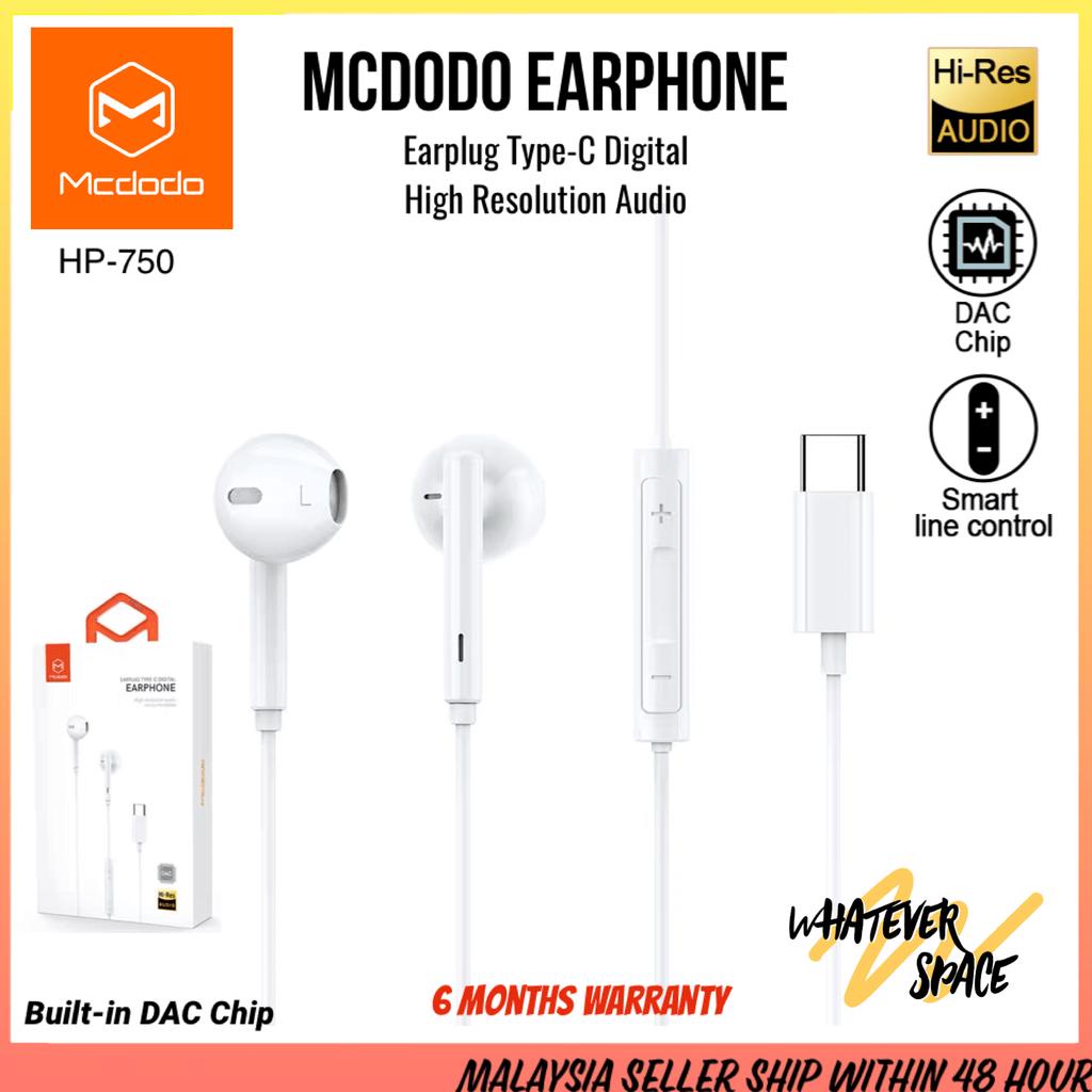 Mcdodo original headset EARPLUG TYPE-C DIGITAL EARPHONE High resolution ...