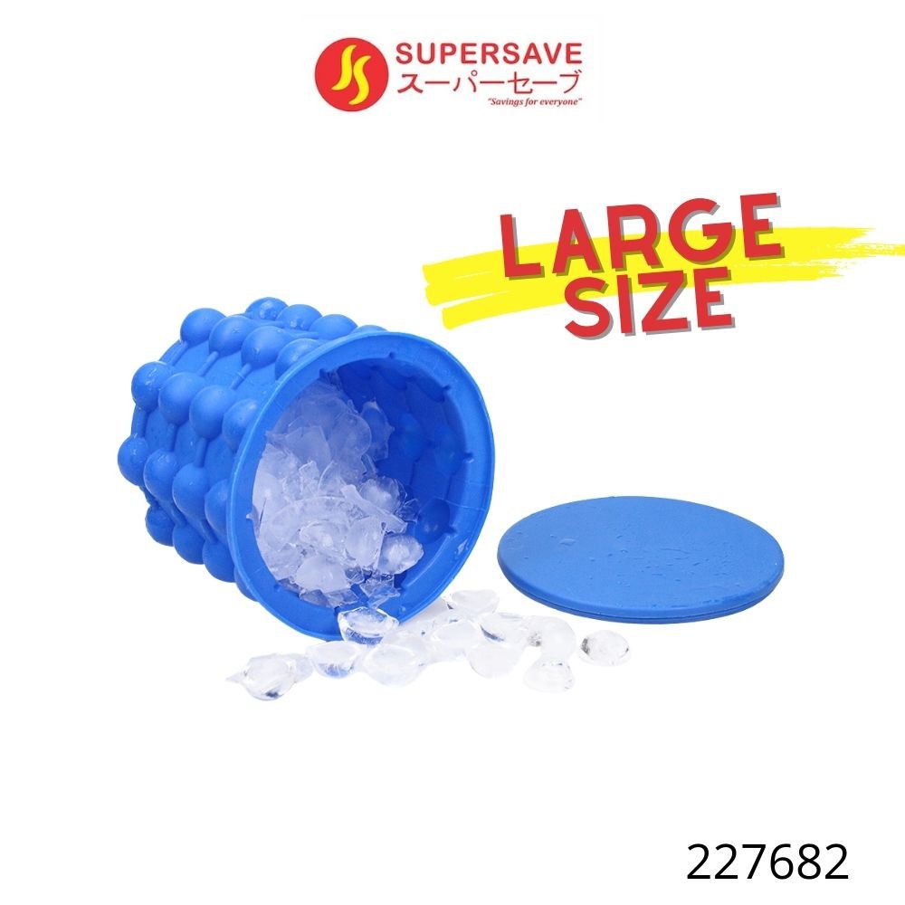 SUPERSAVE Genie Ice Cube Maker Silicone Ice Bucket Space Saving Ice ...
