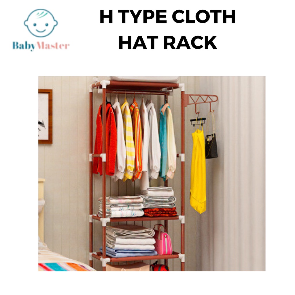 3 Tier Clothes Rack Wardrobe Drying Rack Clothes Hanger Home Storage ...