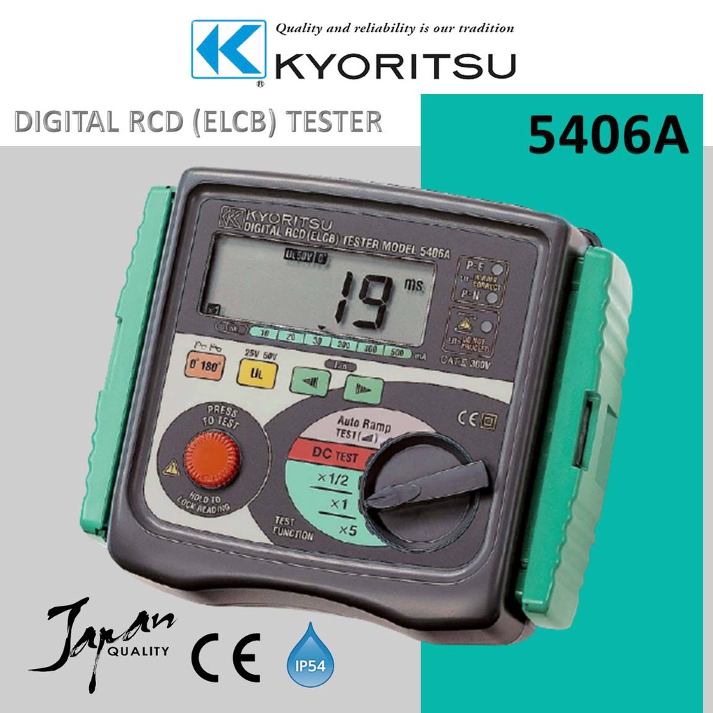 KYORITSU 5406A Digital RCD (ELCB) Tester | Shopee Malaysia
