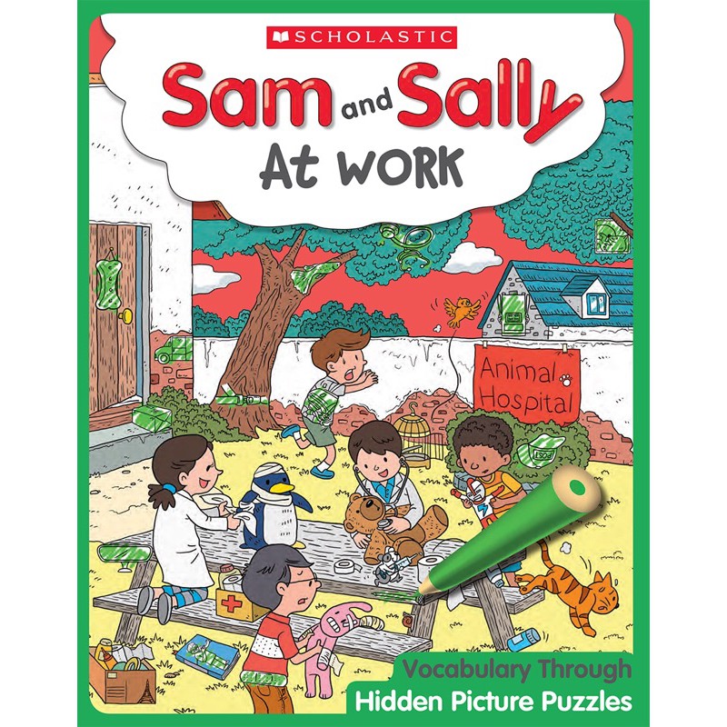 NEW Sam and Sally At Work Scholastic Original English hidden pictures ...
