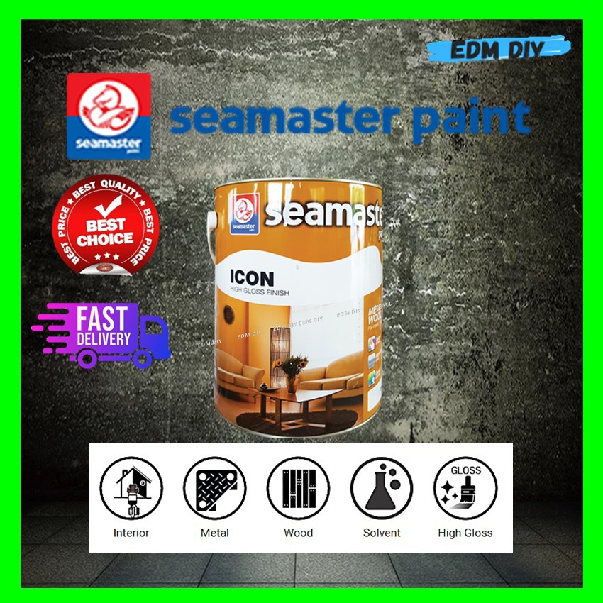 [EDM DIY] SEAMASTER ICON HIGH GLOSS FINISH PAINT (METAL & WOOD) 1 LITRE ...