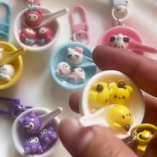 Cute Keychain Sanrio rice dumpling Bowl Key Chain pendant for bag Phone ...