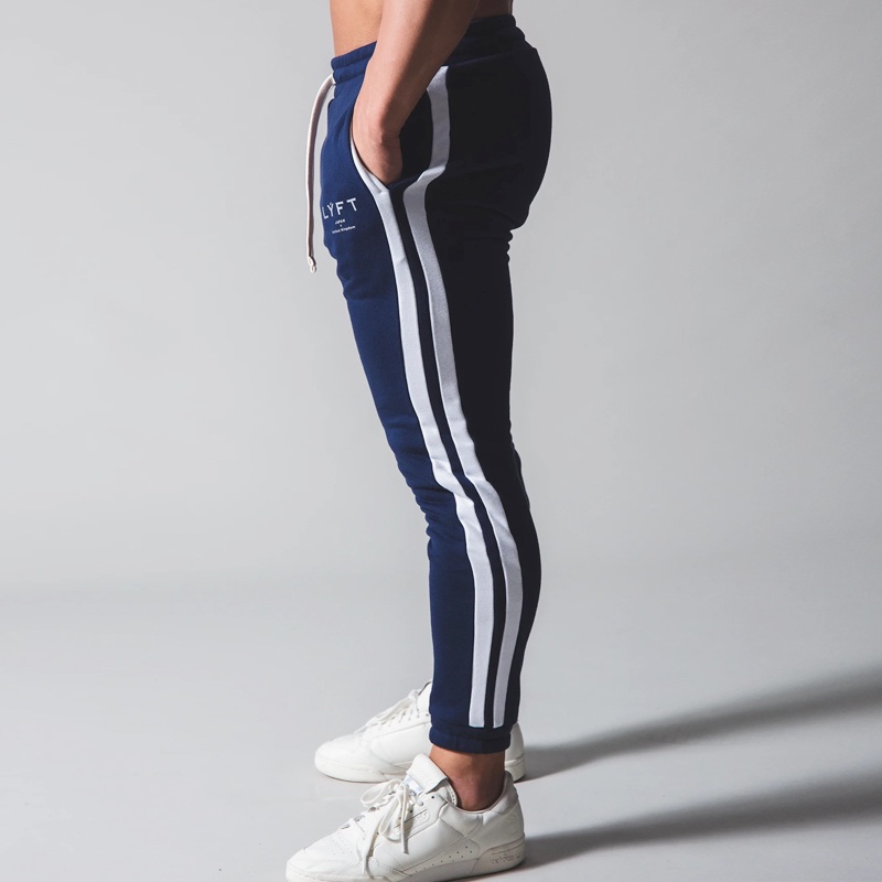 LYFT Men Sports Fitness Jogging Trousers Cotton Striped Casual Running ...
