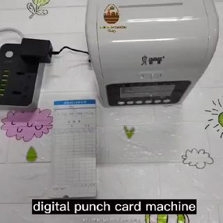 office digital punch card absence machine worker attendance staff time ...