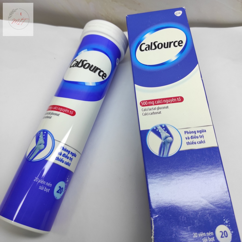 Calsource 500mg Calcium Supplement Effervescent Tablets Tube of 20 New ...