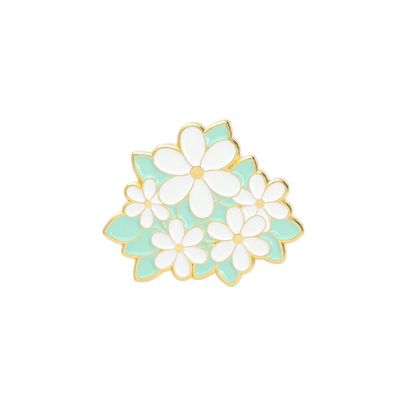 Cute Colorful Flower Plant Enamel Pin Lily Tulip Sunflower Iris Morning ...